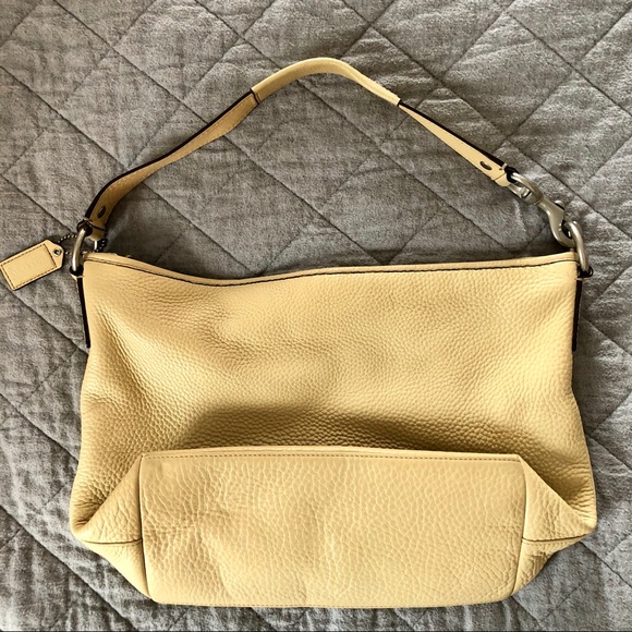 Coach | Bags | Coach Pebbled Leather Hobostyle Bag Sand Color | Poshmark